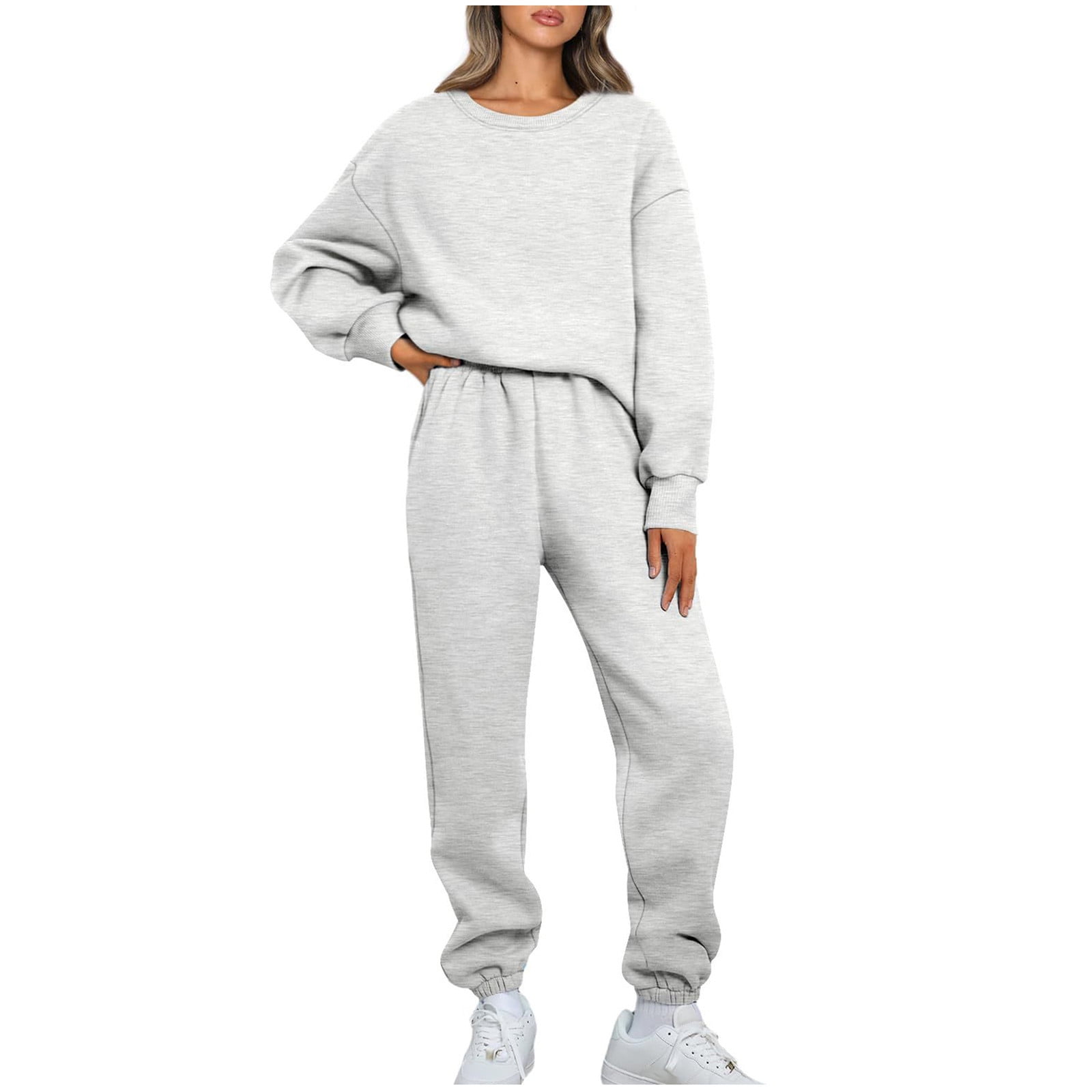 Cotton Tracksuits Womens 2 Piece Outfits Sweat Set Fall Winter ...