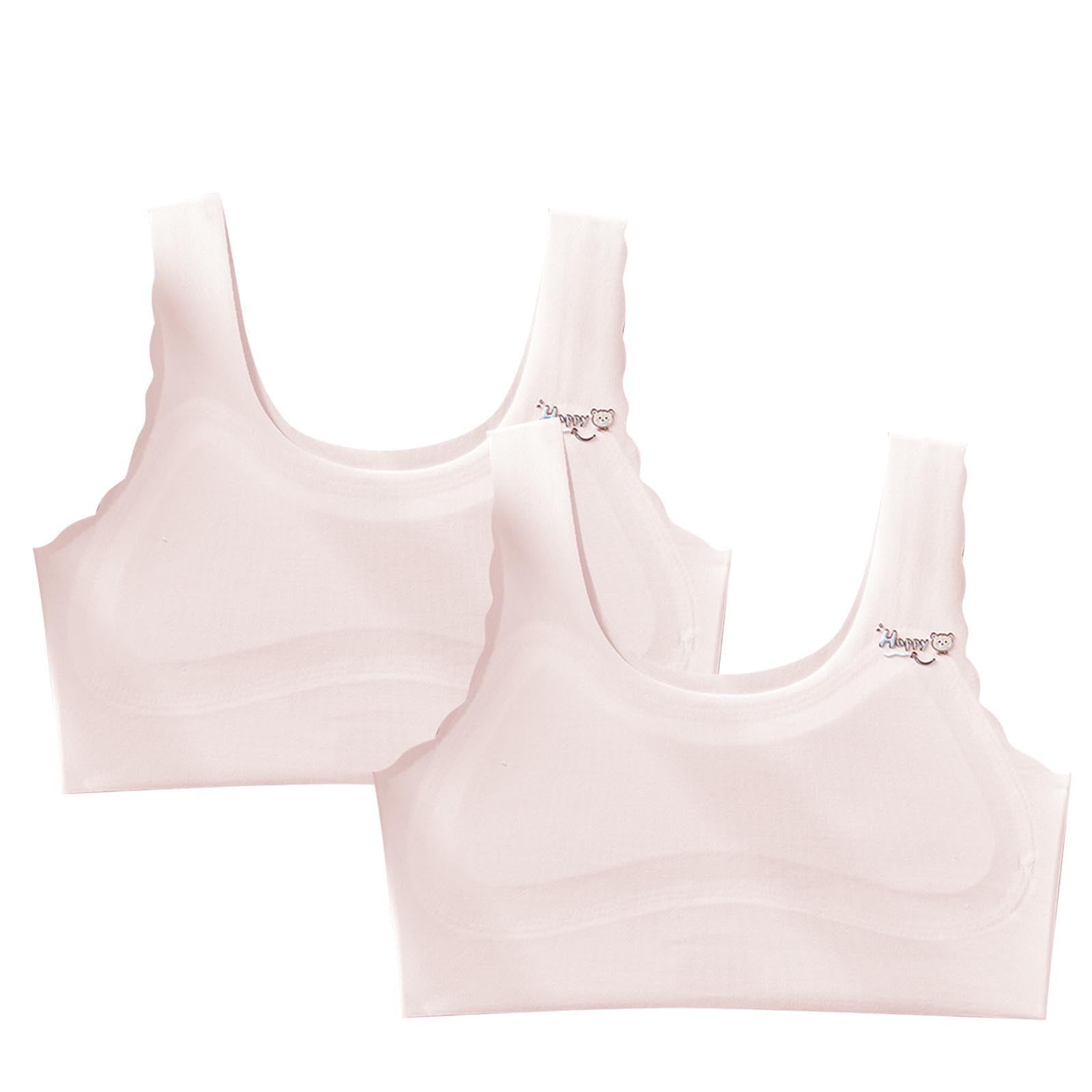Cotton Training Bras for Girls 2pc Seanless Bras for Kids Training Cami ...