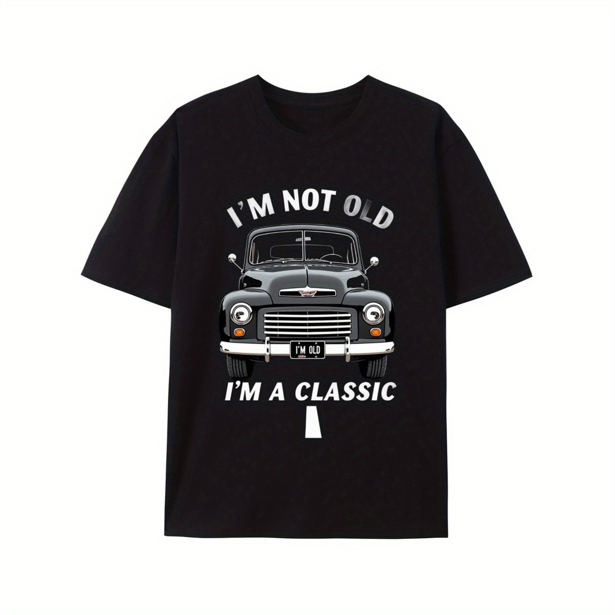 Cotton Tshirt, Casual Shirts for Men, Image of Classic Car, Tee Shirt ...