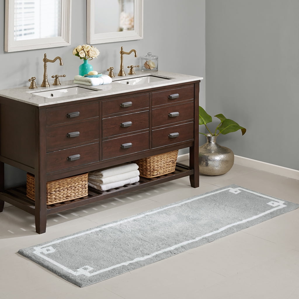 Cotton Tufted Bath Rug 24x72 Inches Bathroom Runner Rug Medium Pile ...