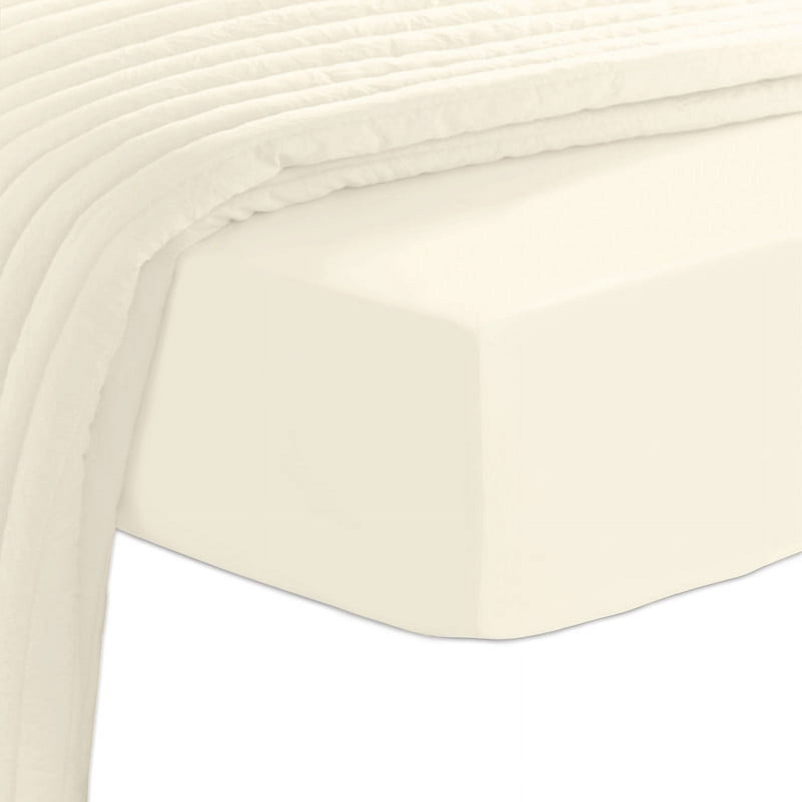 Cotton Twin Fitted Sheets Only New Ivory, 1Pc 400 Thread Count 100% ...