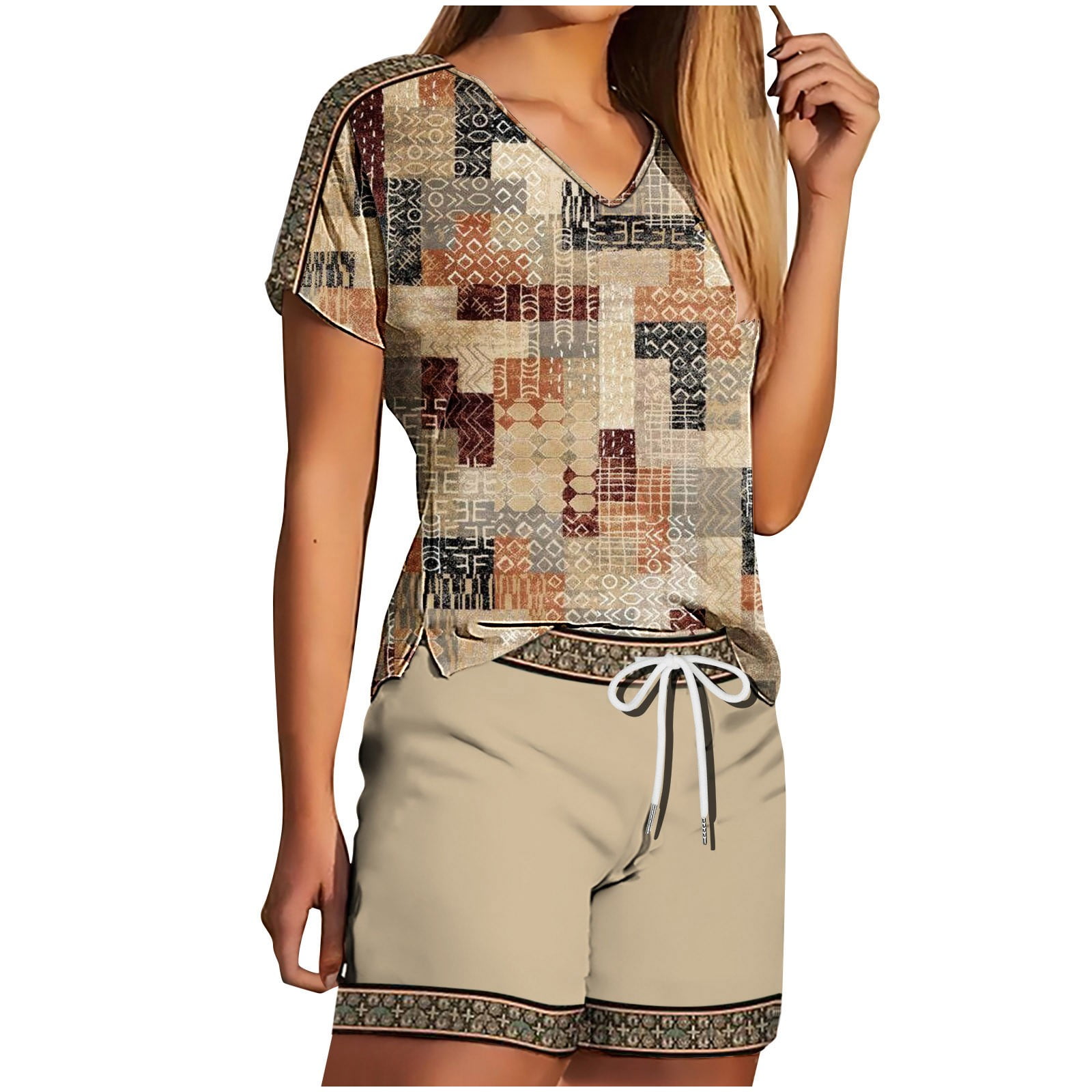 Cotton Two Piece Sets For Women Womens Two Piece Knit Light Blue Skirt ...