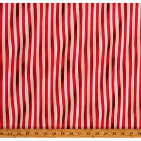 Red White Striped Fabric