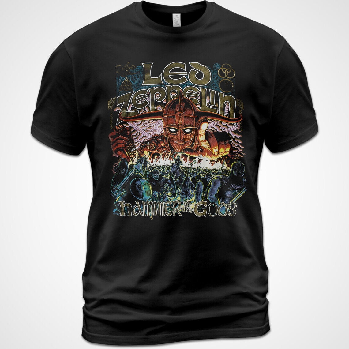 Cotton Uni T-Shirt Led Zeppelin Hammer of the Gods Album Tee Robert ...