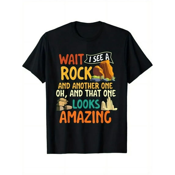 Cotton Unique Print Design Men's Geology-Inspired T-Shirt - Casual ...