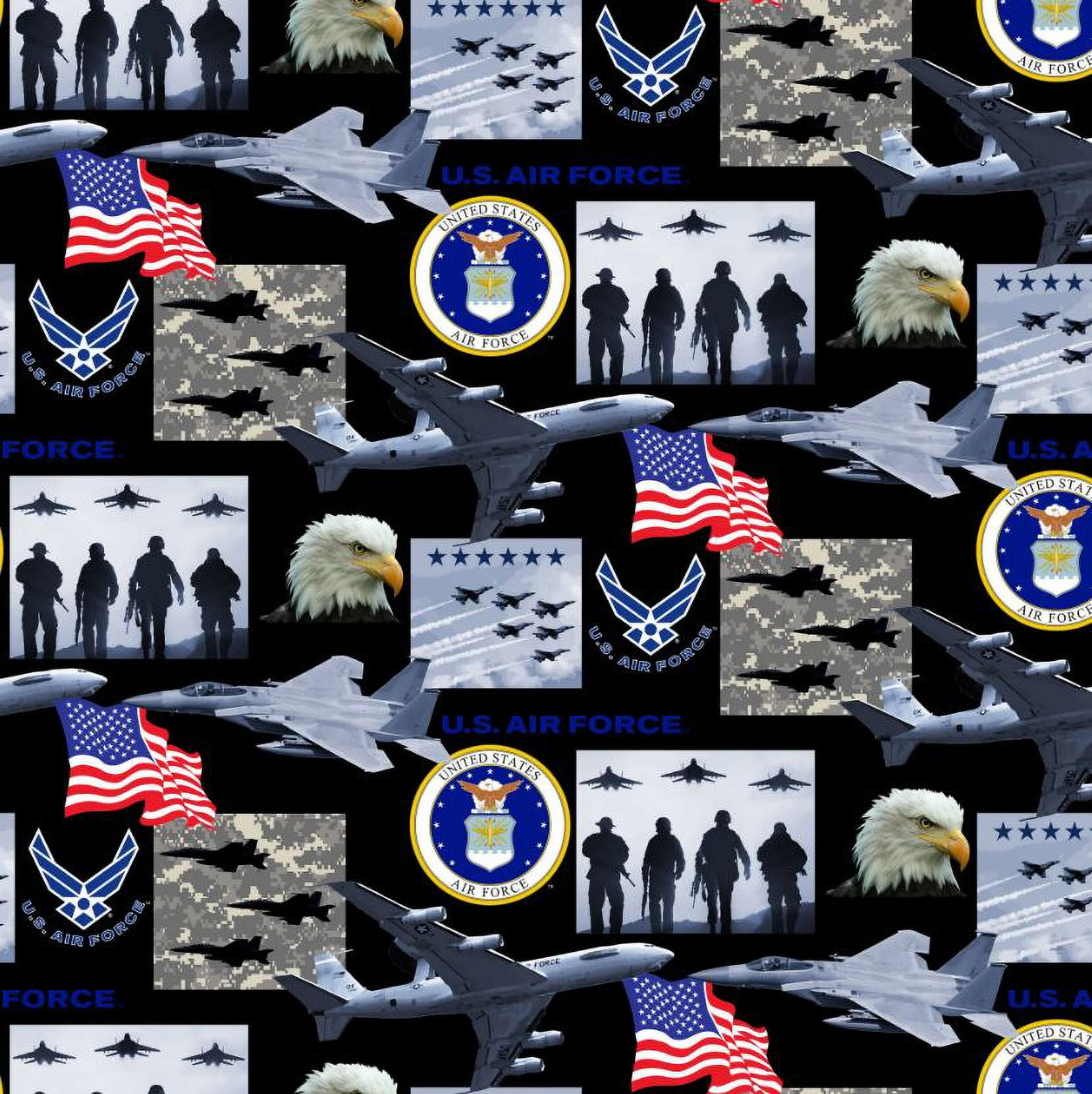 Cotton United States of America Air Force USA Patriotic Military Cotton ...