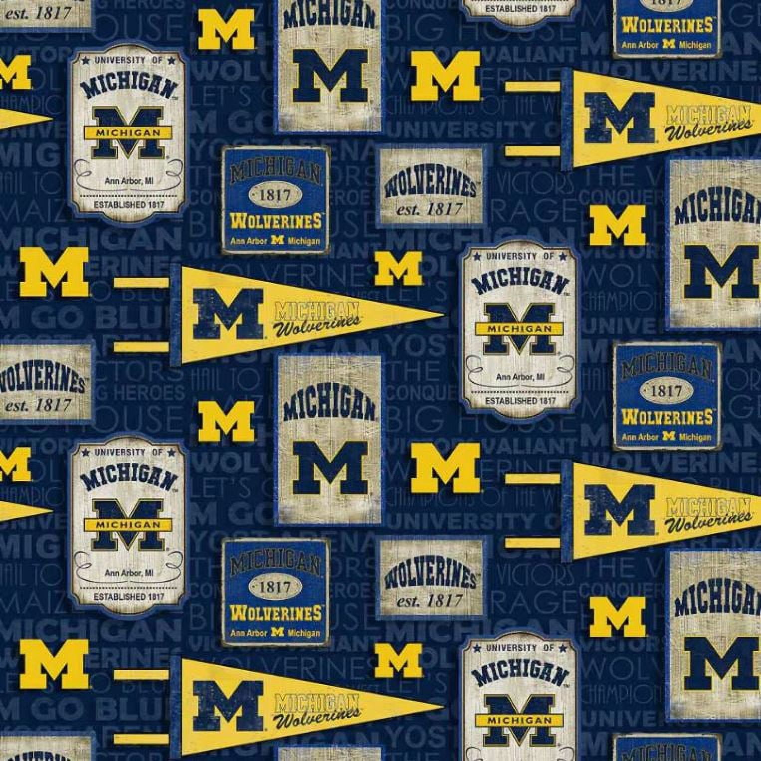 Cotton University of Michigan U of M Wolverines Vintage Pennant Cotton ...