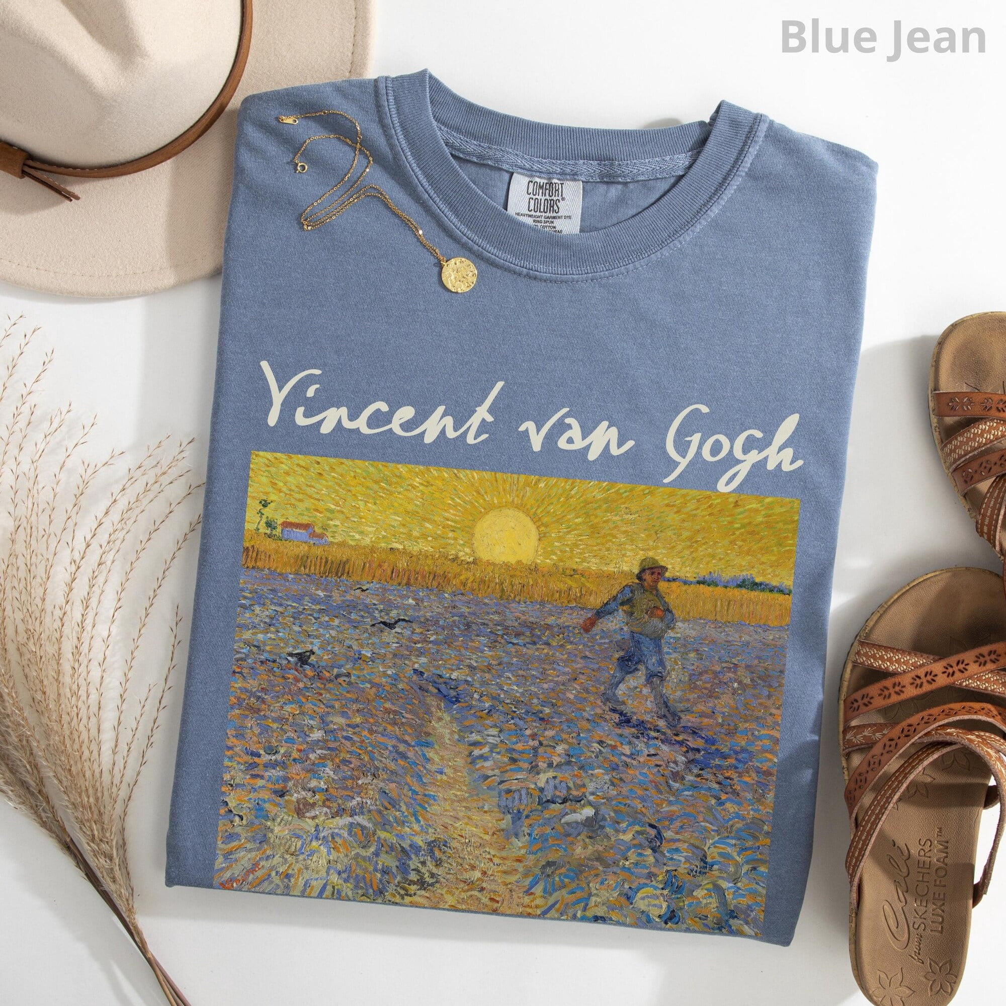 Cotton Van Gogh Shirt Van Gogh the Sower TShirt for Women Fine Art ...