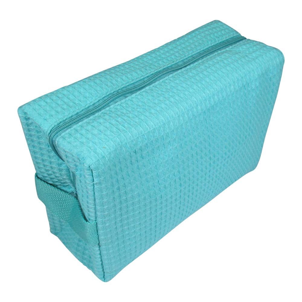 Cotton Waffle Travel Makeup Case, Cosmetic Makeup Bag Organizer, Women ...
