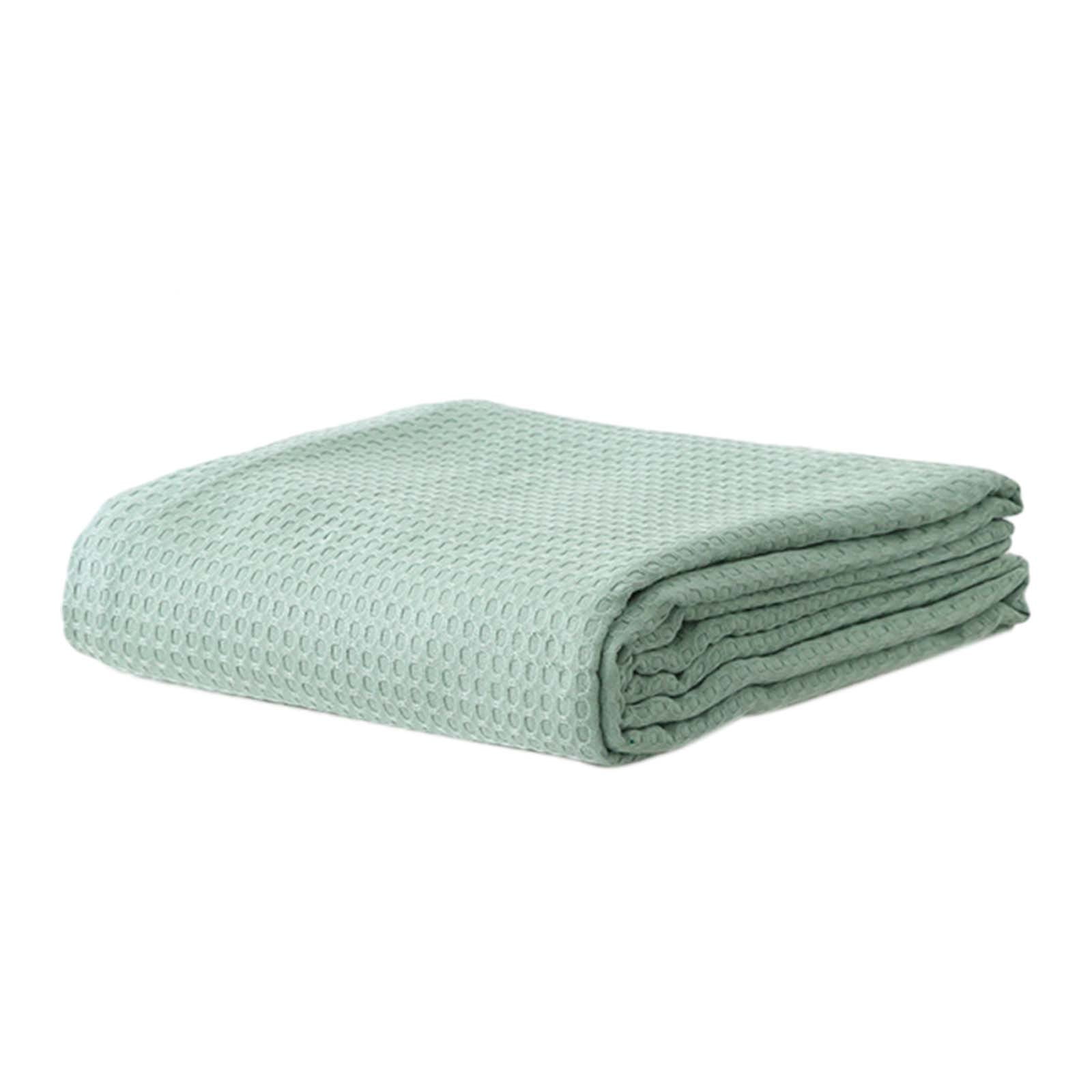 Cotton Waffle Weave Blanket -Lightweight Washed Soft Breathable Blanket ...