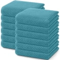 Cotton Waffle Weave Kitchen Towels Lake Blue 13 x 28 - 12 Pack ...