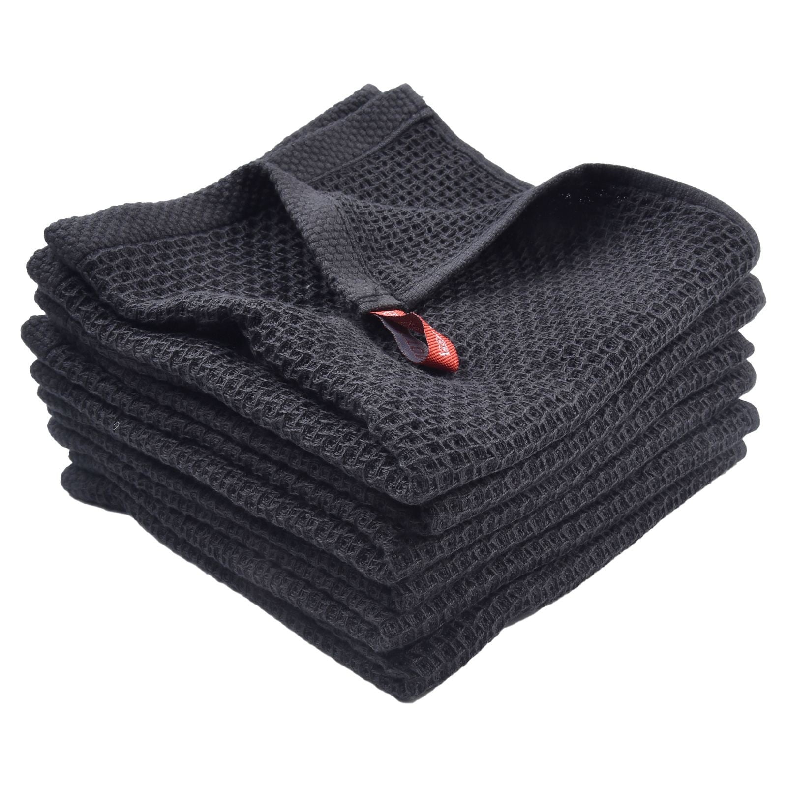 Cotton Waffle Weave Kitchen Towels Set of 6 Ultra Soft Absorbent ...