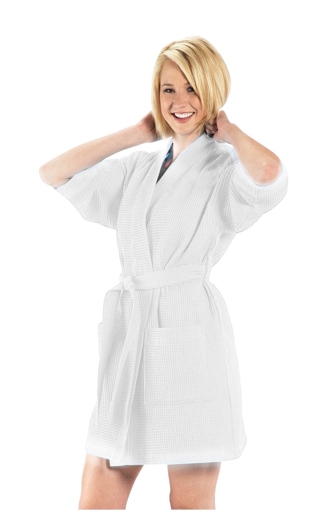 Cotton Waffle Womens Robe, One Size, White Color - Walmart.com
