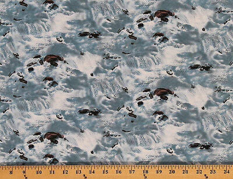 Cotton Water River Rapids Stones Rocks Nature Landscape Medley Blue ...