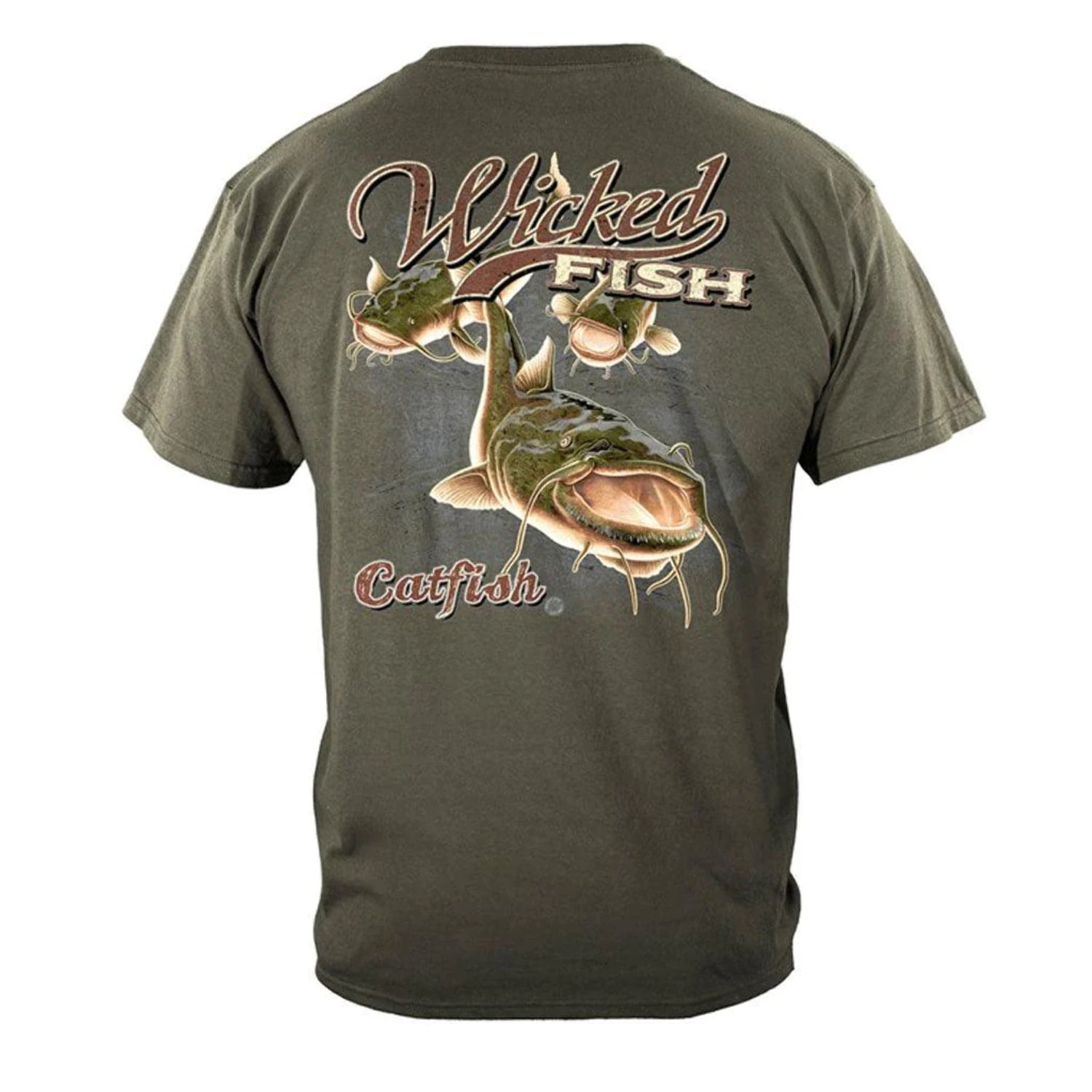Cotton Wicked Fish Catfish T-Shirt - Walmart.com
