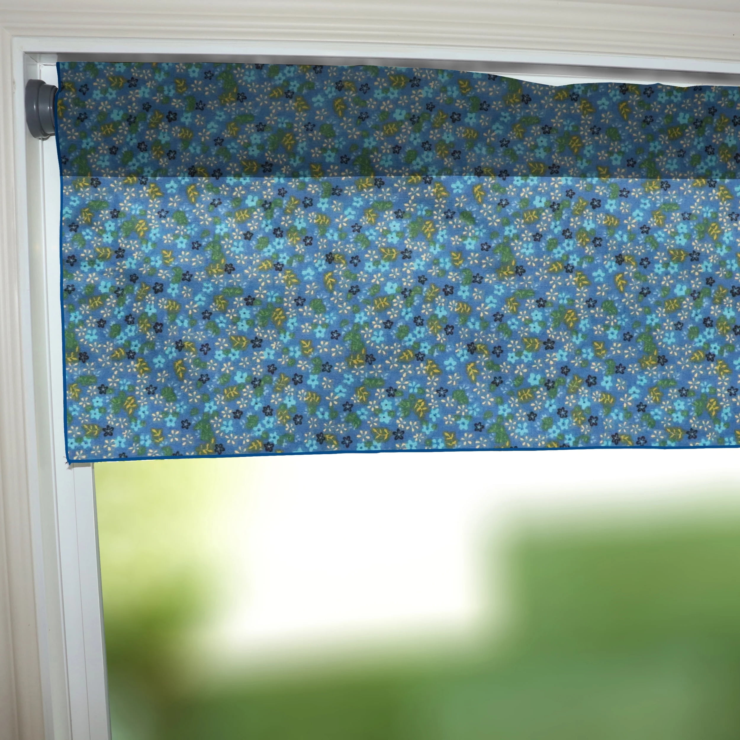 Cotton Window Valance Floral Print 58 Inch Wide Small Flowers Allover ...