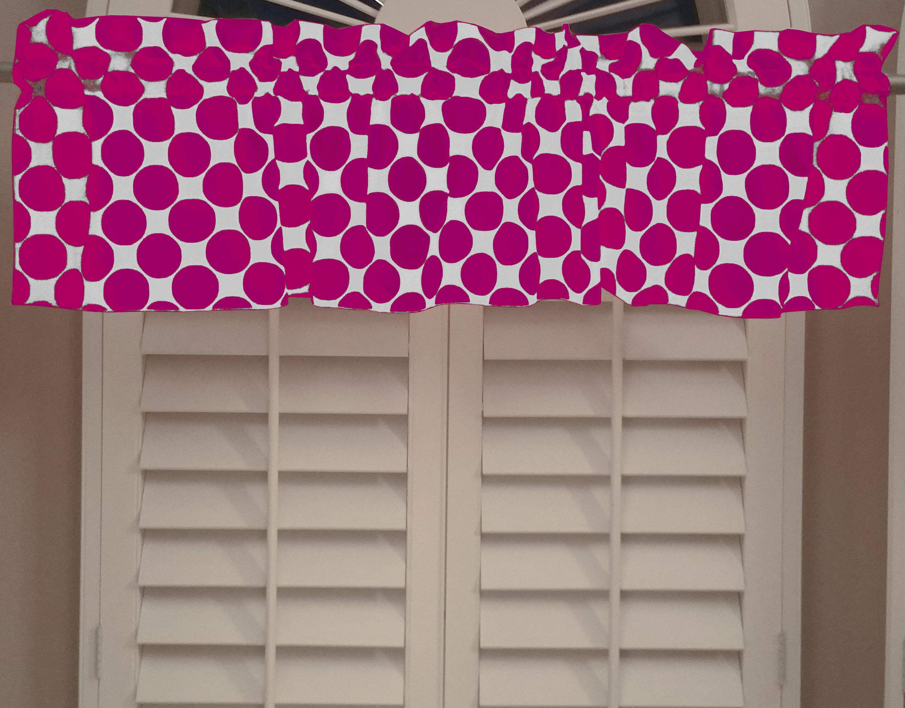 Cotton Window Valance Polka Dots Print 58 Inch Wide / Large Dots ...