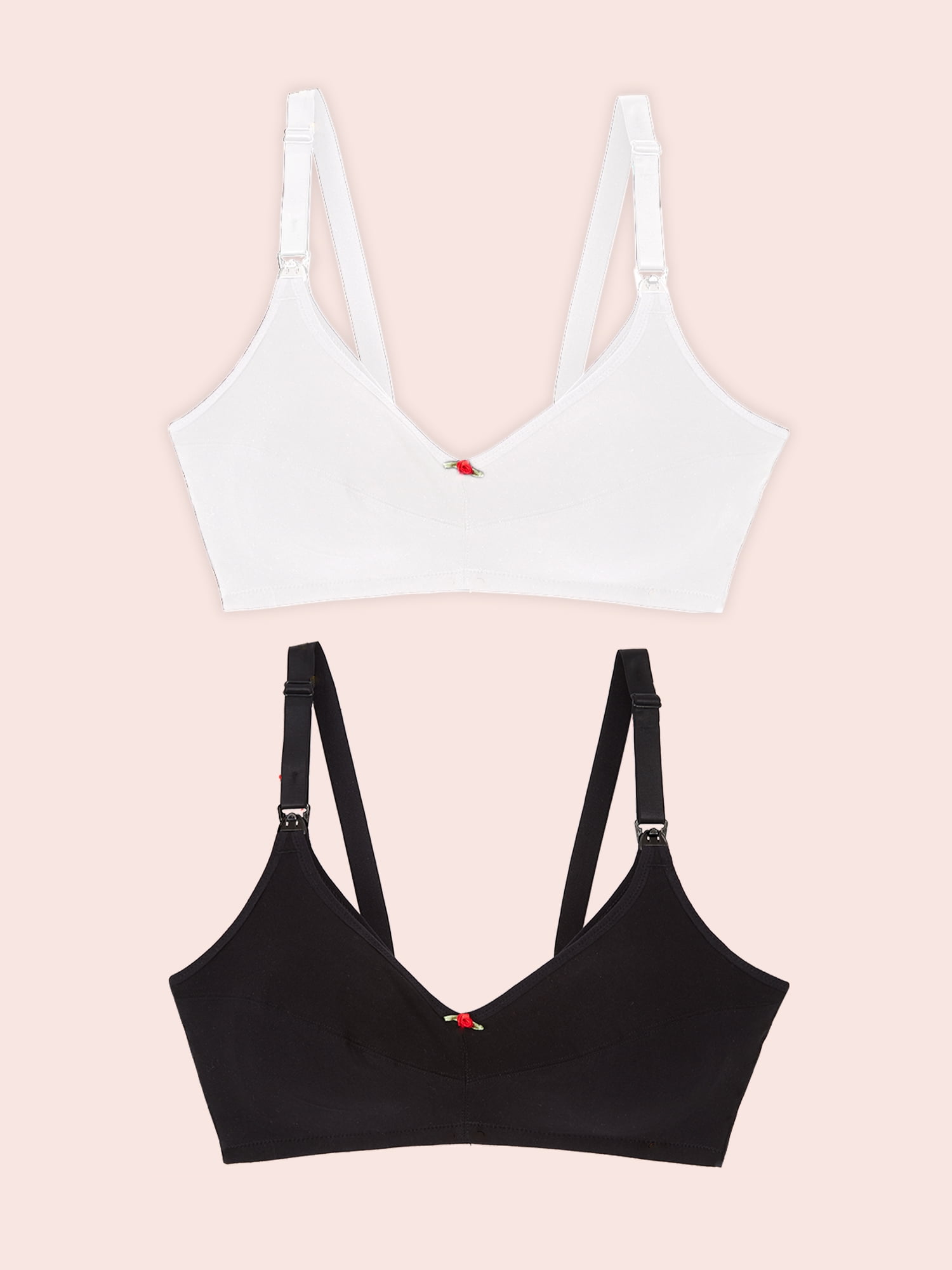 Cotton Wireless Nursing Bra 2-Pack - Walmart.com