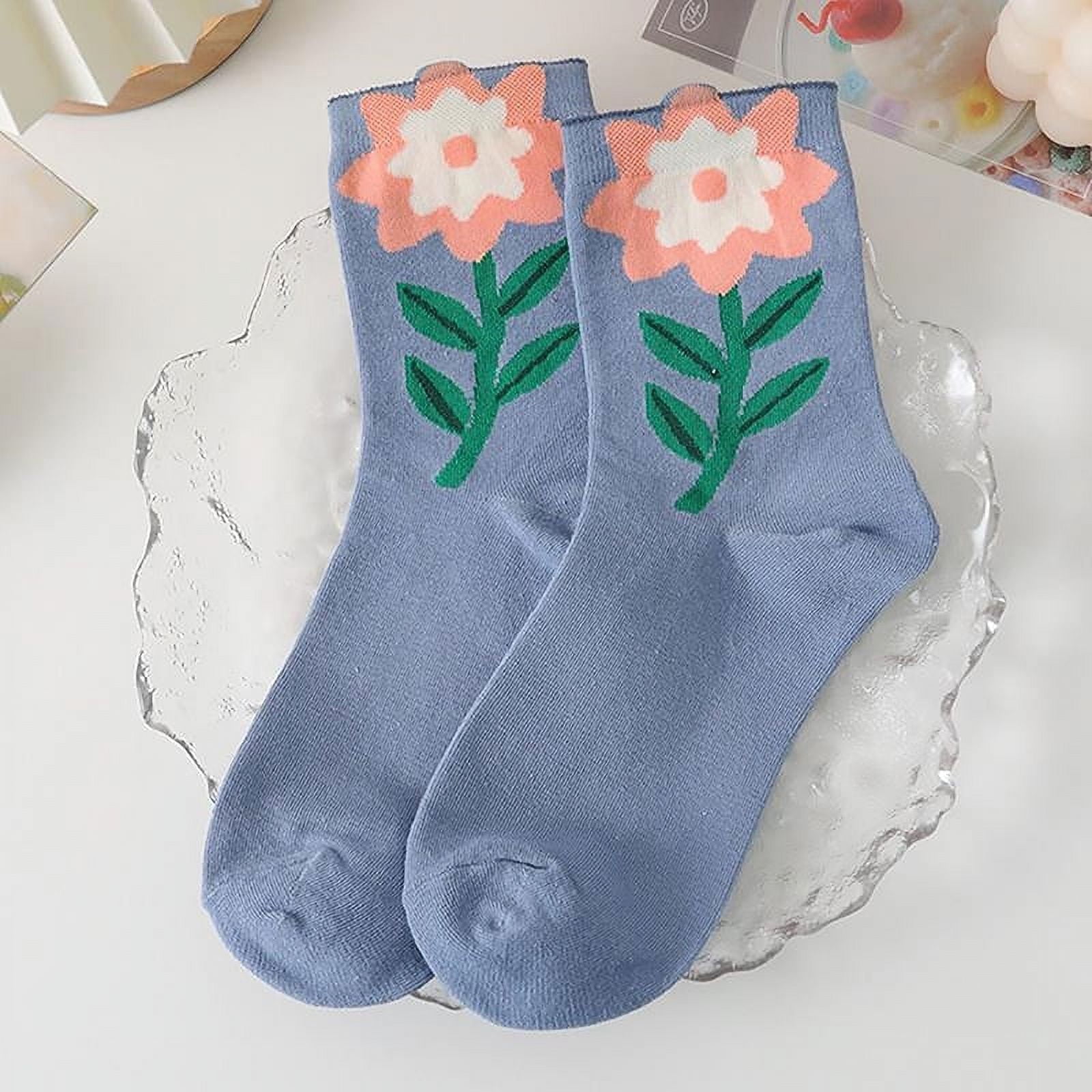 Cotton Women Socks Casual Breathable Japanese Korean Style Cartoon ...