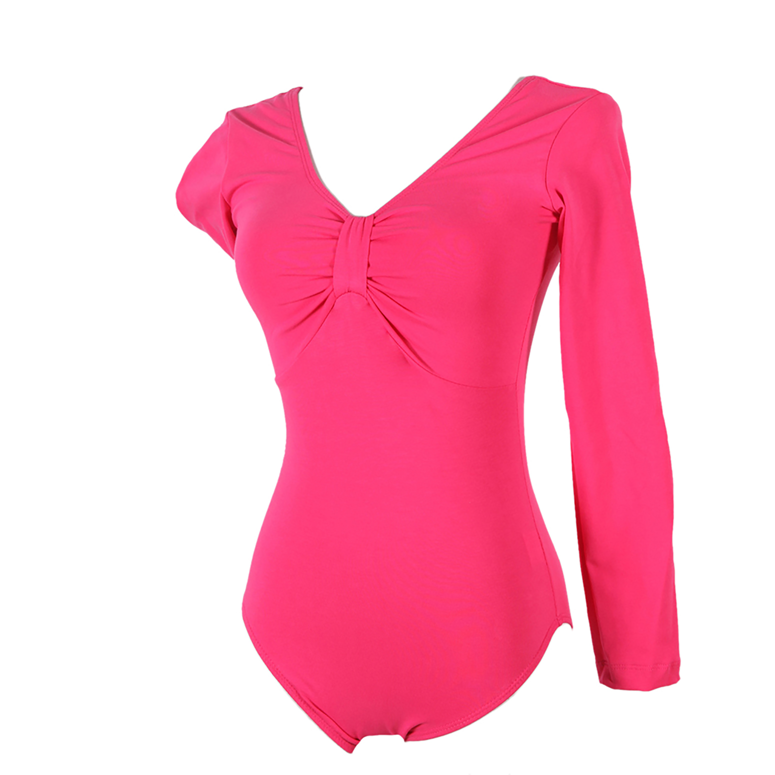 Cotton Women's Ballet Dance Practice Wear Leotard Elastic Long Sleeve ...