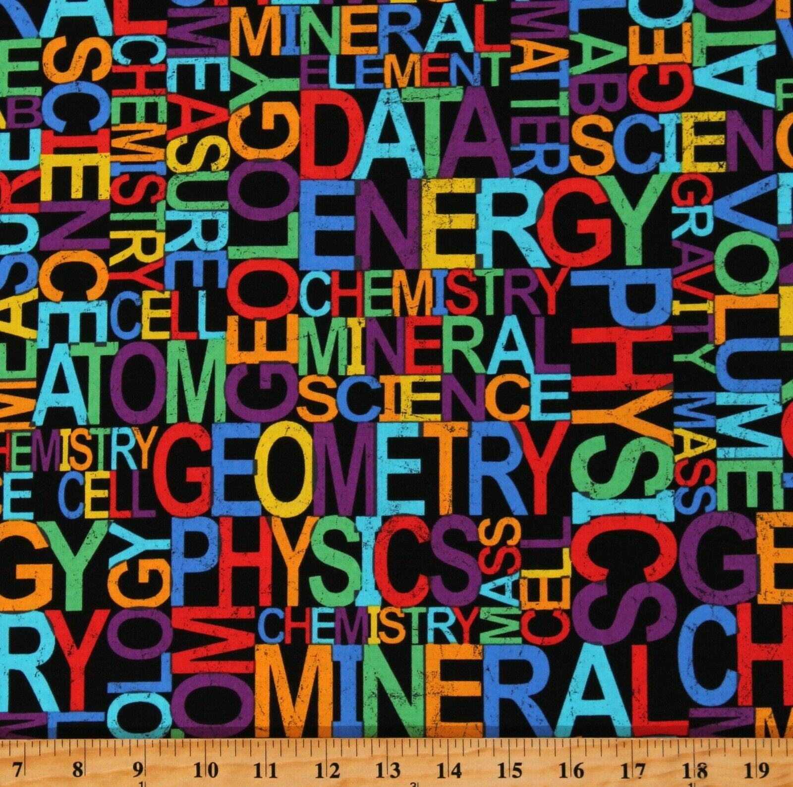 Cotton Words Alphabet ABC's Science Psychology Geology Phsyics ...