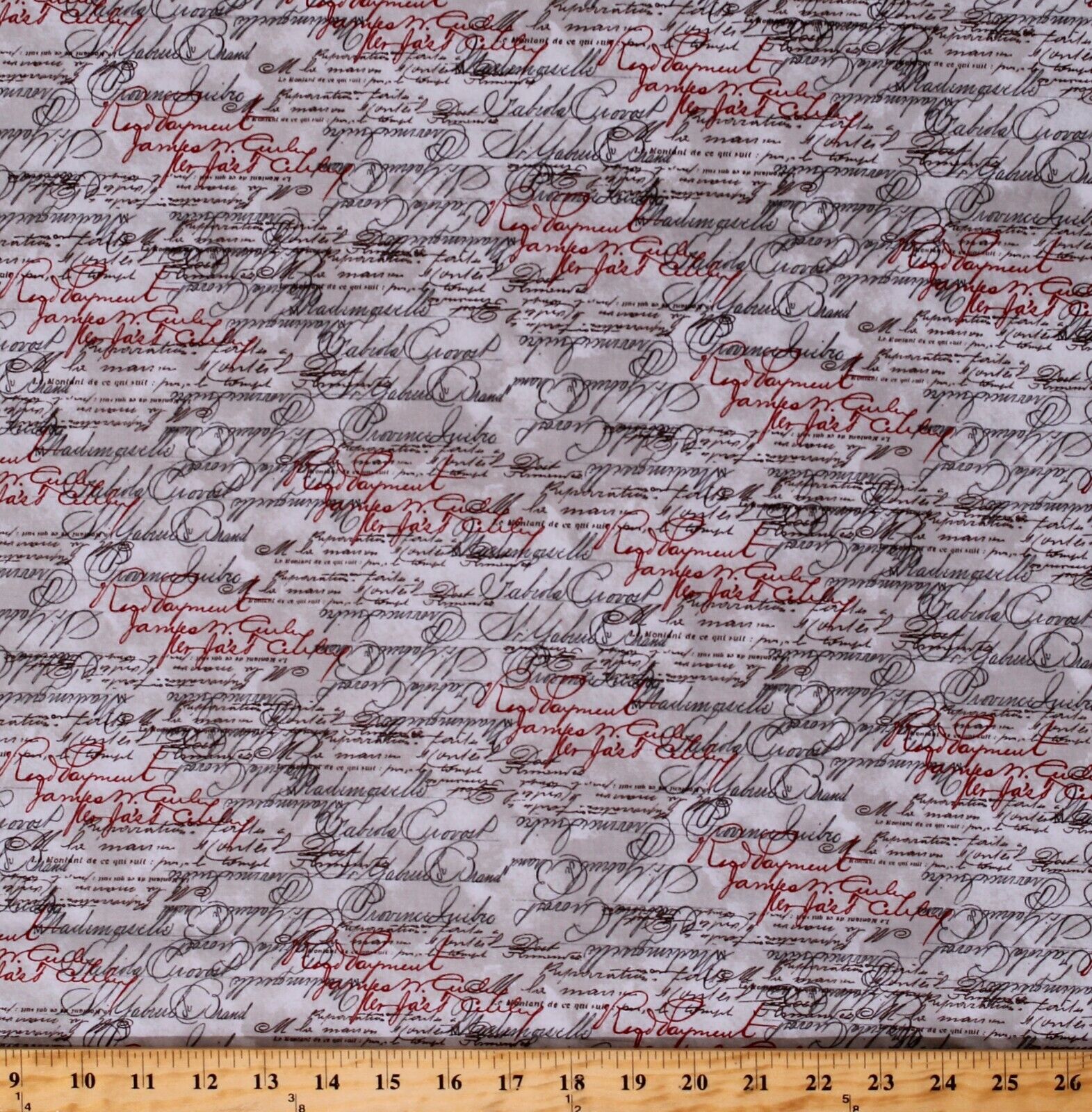 Cotton Writing Words French Multi Cotton Fabric Print by the Yard (ERA ...
