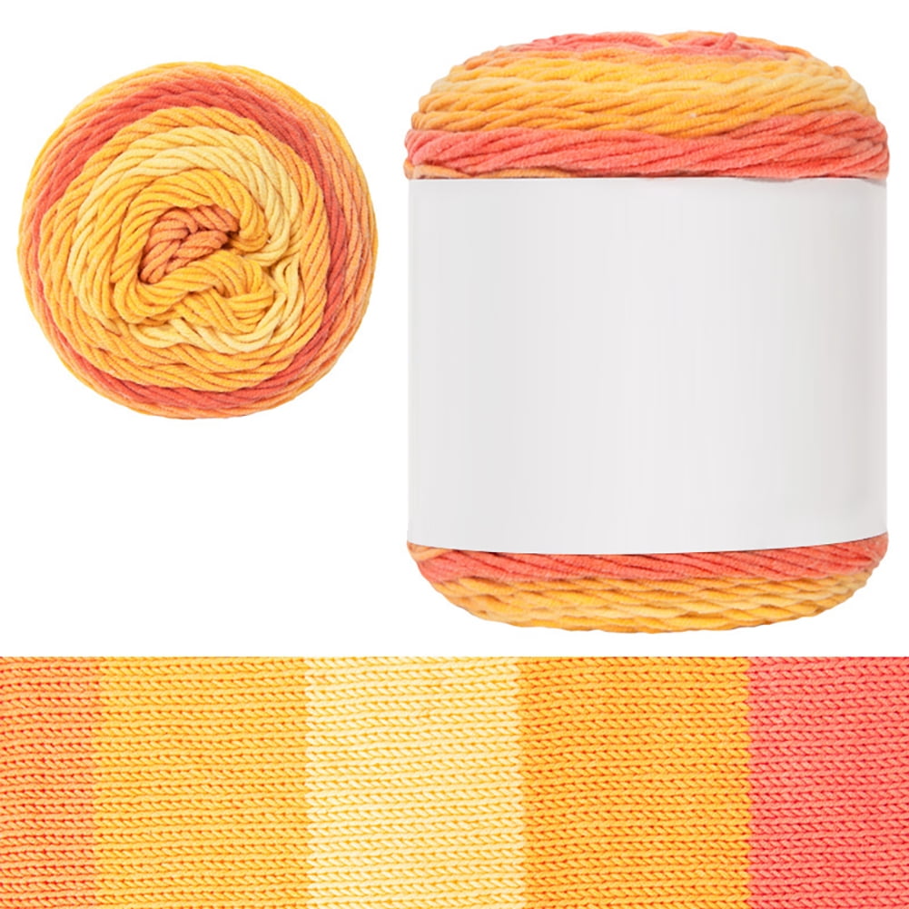 Cotton Yarn Crochet Colorful Cotton DIY Yarn Hand Knit Blanket Fancy ...