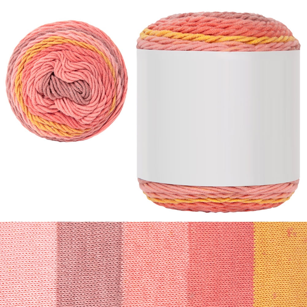 Cotton Yarn Crochet Colorful Cotton DIY Yarn Hand Knit Blanket Fancy ...