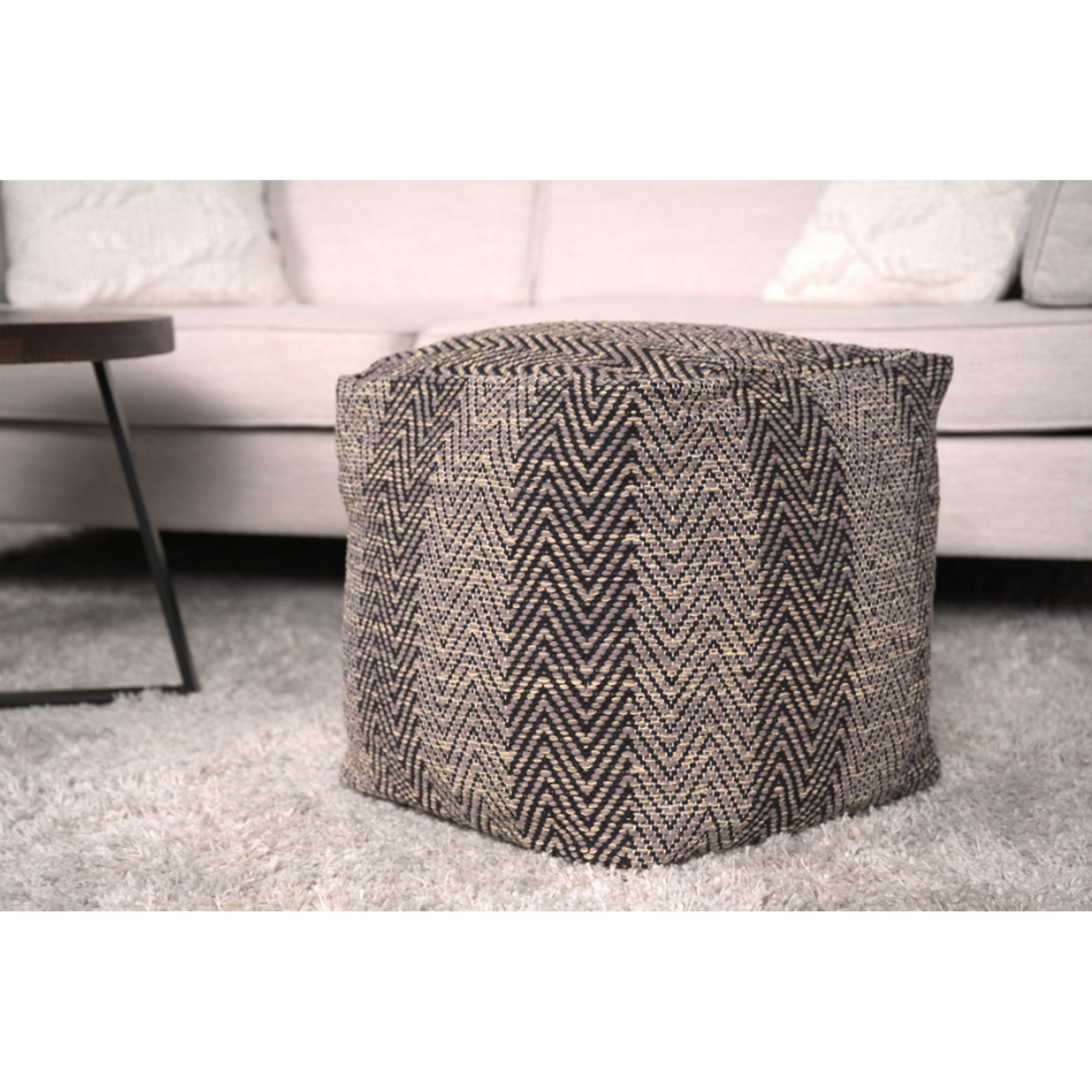Cotton Zigzag Pouf | Ideal Home Decor Accessory | Hand - crafted Design ...
