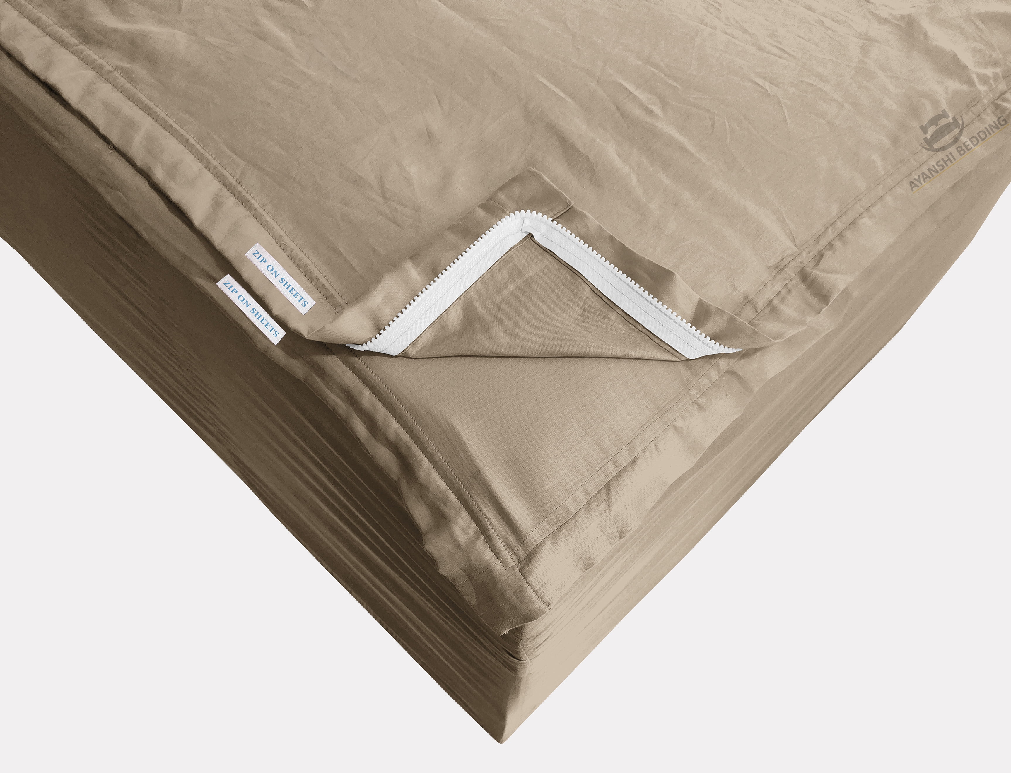 Cotton Zipper Fitted Sheet King Size(78X80) - Includes 2 Zip On Sheets ...
