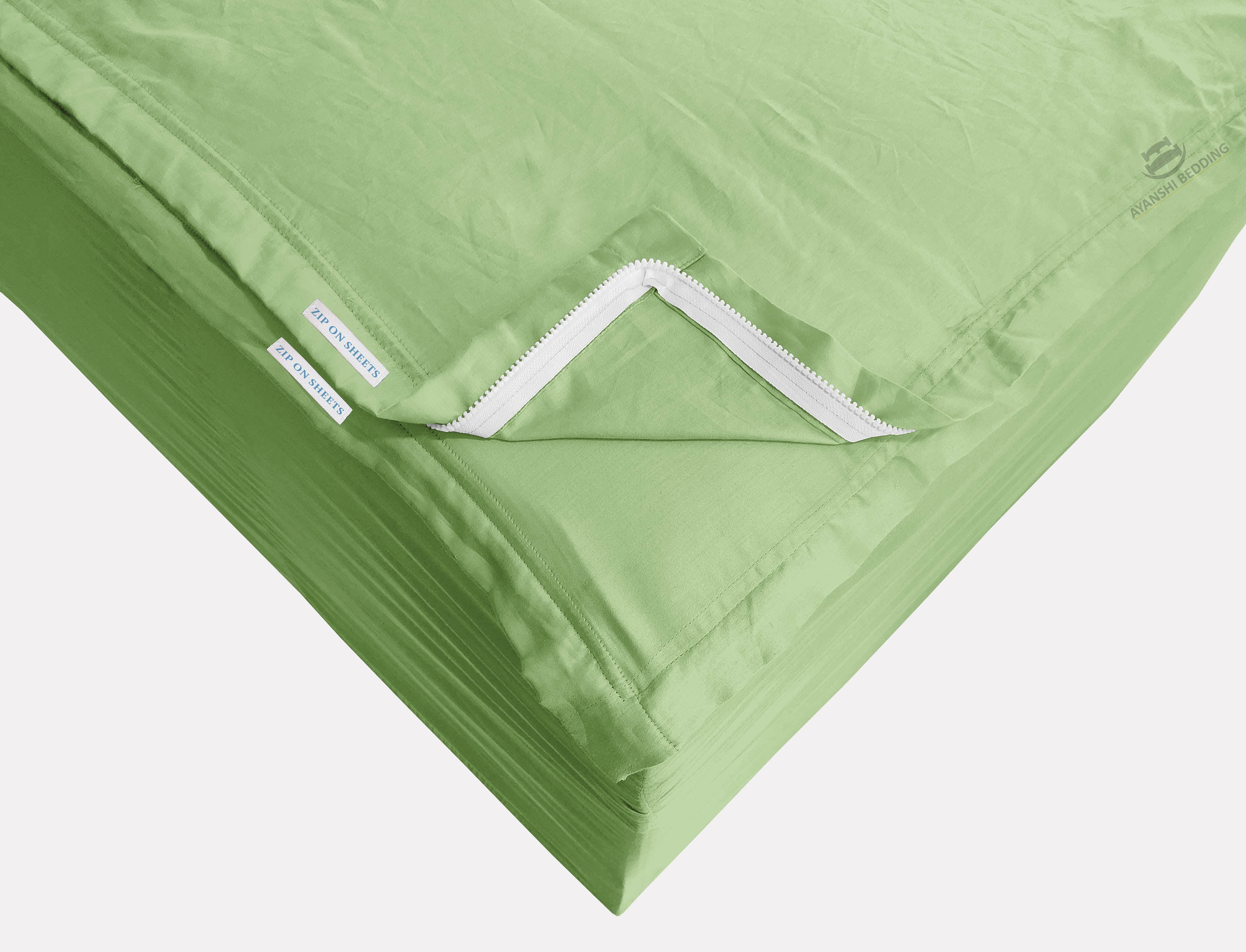 Cotton Zipper Fitted Sheet Queen Size(60X80) - Includes 2 Zip On Sheets ...