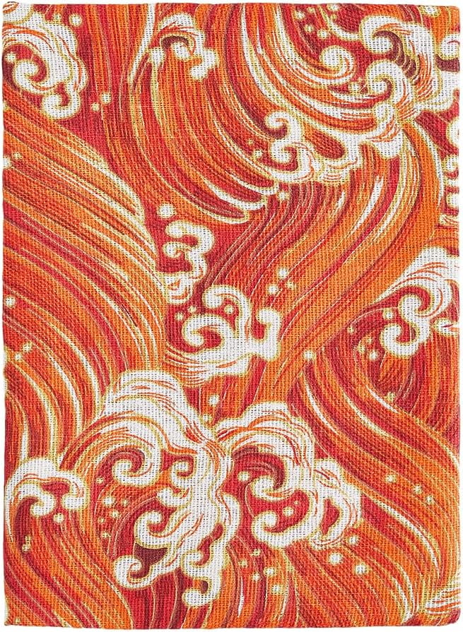 Cotton and Linen Book Covers Notebook Wraps Rectangle with Sea Wave ...
