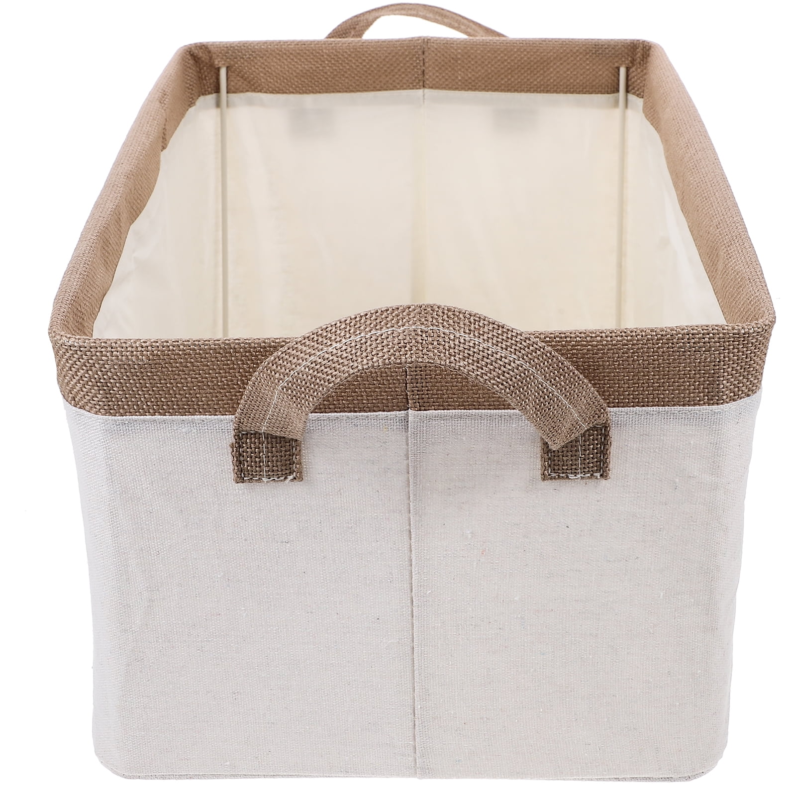 Cotton and Linen Storage Basket Fabric Folding Portable Drawer-type Box ...