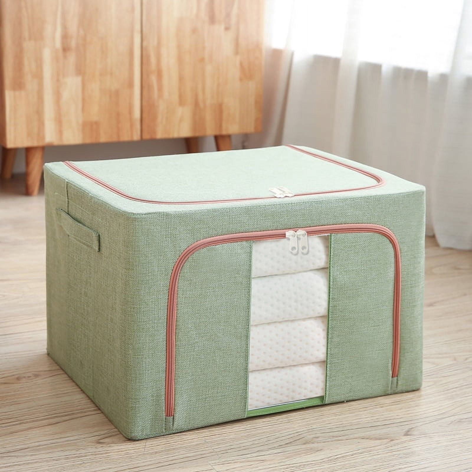 Cotton and Linen Storage Box Thick Steel Frame Clothes Storage and ...
