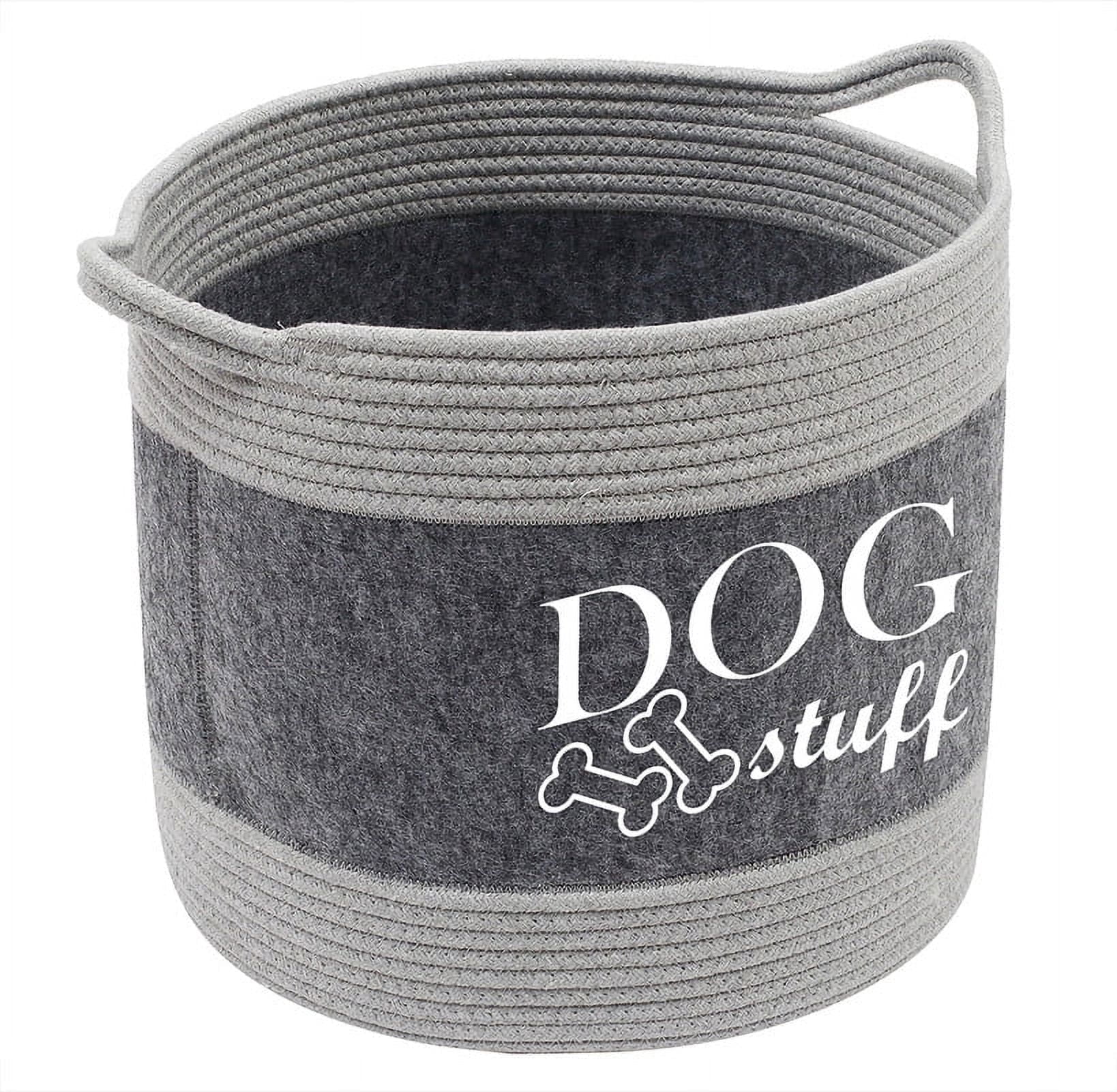 Brabtod, Cotton Felt Round Dog Toy Box, 13