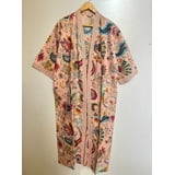 Cotton kimono Robe Dressing Gown, Block Print Bridesmaid Robe, Summer ...