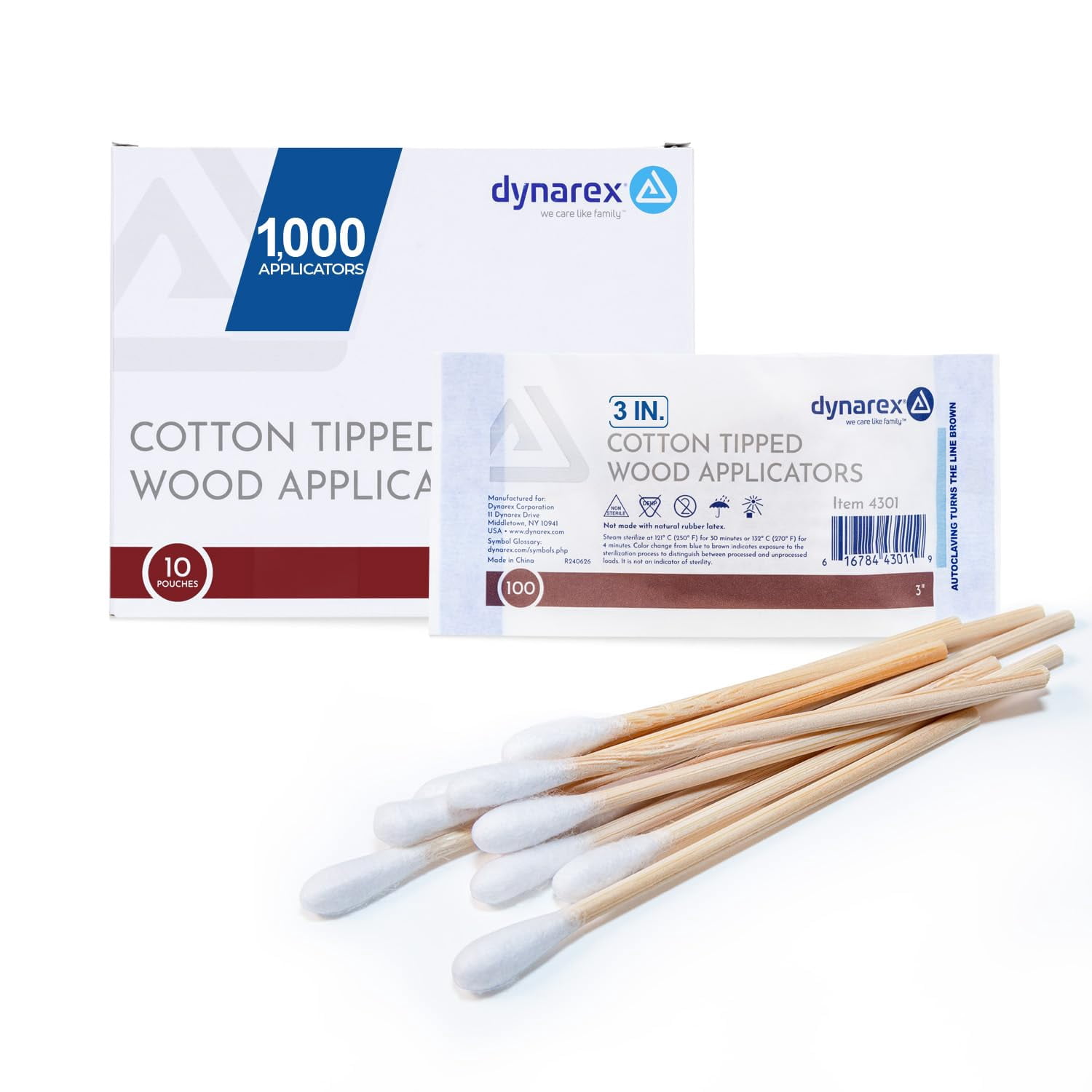 Cotton-tipped wooden application sticks - 6-inch - non-sterile ...