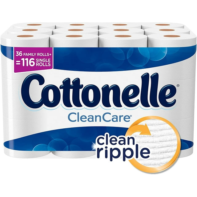 Cottonelle CleanCare Family Roll Toilet Paper (Pack of 36 Rolls), Bath ...