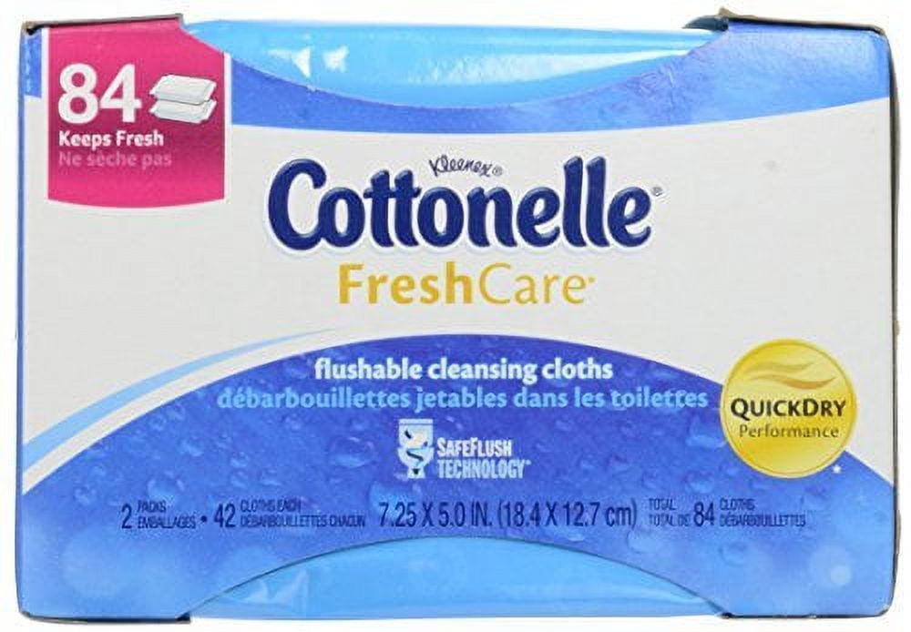 Cottonelle Fresh Care Flushable Cleansing Cloths Refills (Pack of 2 ...