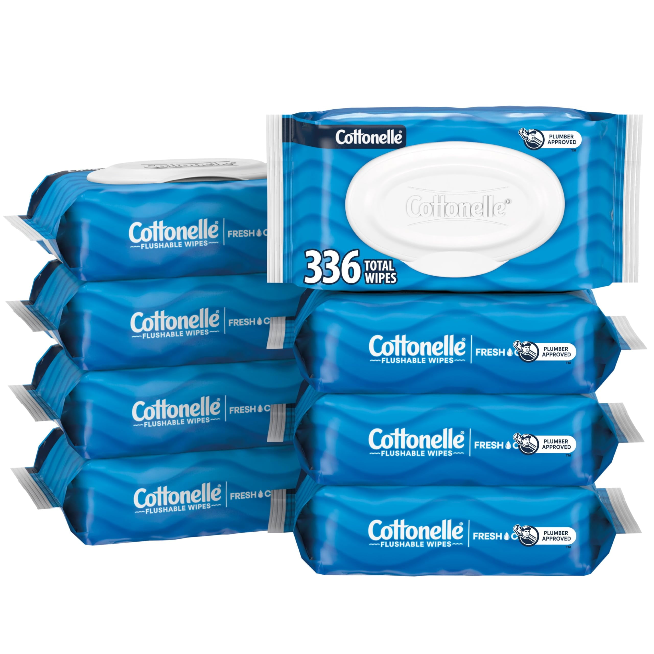 Cottonelle Fresh Feel Flushable Wet Wipes, Adult Wet Wipes, 8 Flip-Top ...