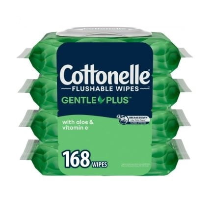 Cottonelle Gentle Plus Flushable Wet Wipes, 42 ct - 4 Flip-Top Packs ...