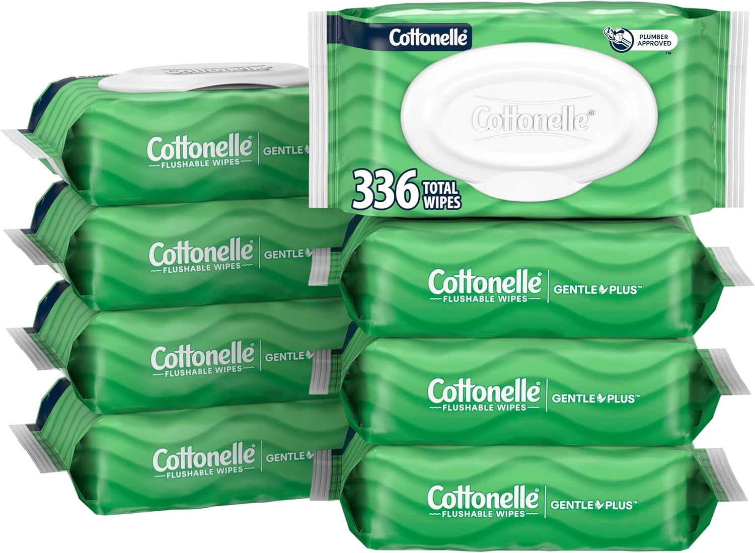 Cottonelle GentlePlus Flushable Wet Wipes with Aloe & Vitamin E, 8 Flip ...