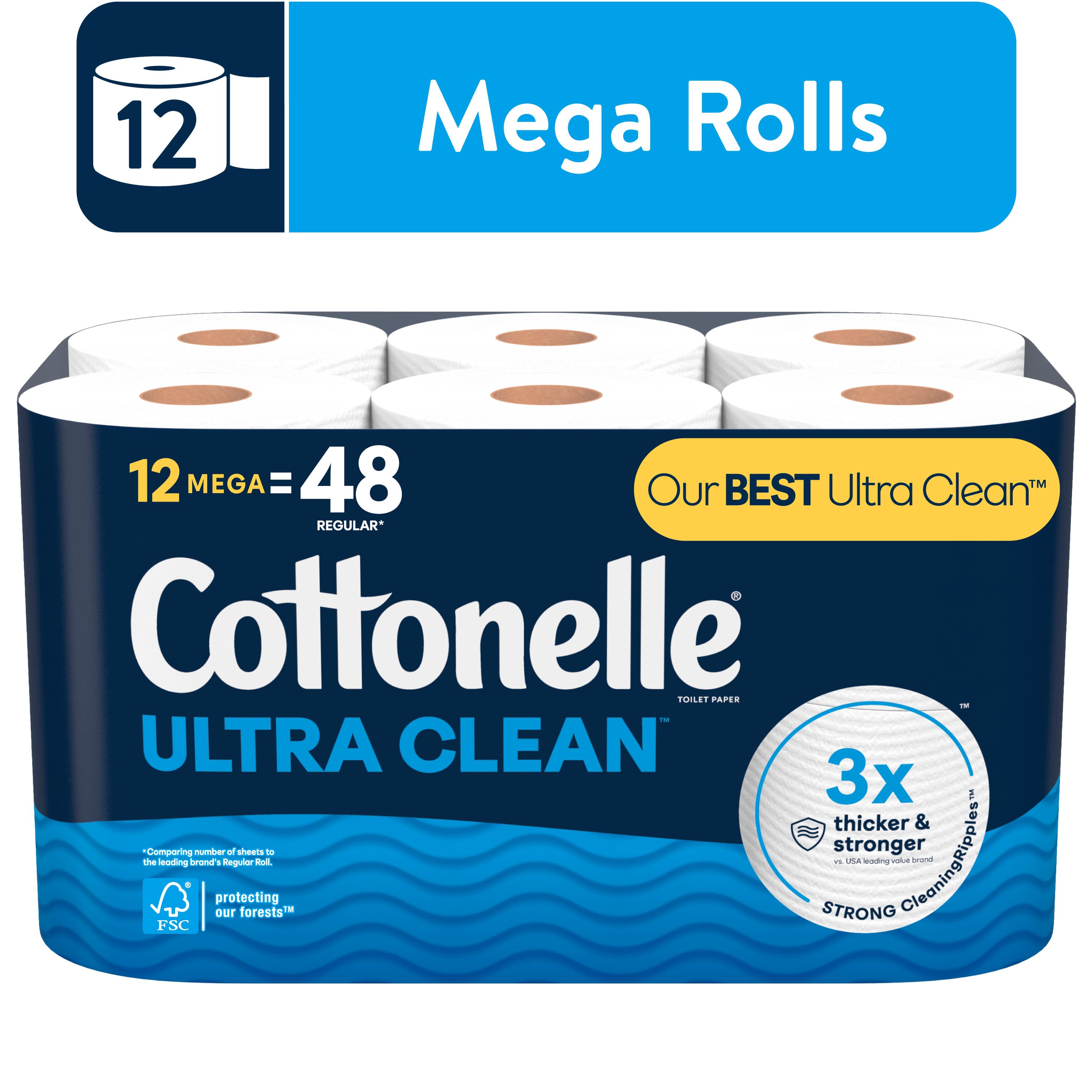 Quilted Northern Ultra Soft & Strong Toilet Paper, 12 Mega Rolls (= 48 ...