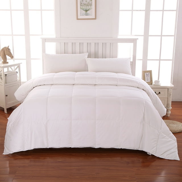 Cottonloft All-Natural Cotton Filled Medium Warmth Comforter, Fluffy ...