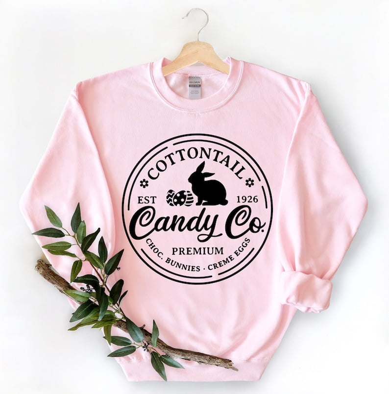 Cottontail Candy Company Sweatshirt, Easter Bunny and Carrot Shirt, Matching Family Easter ...