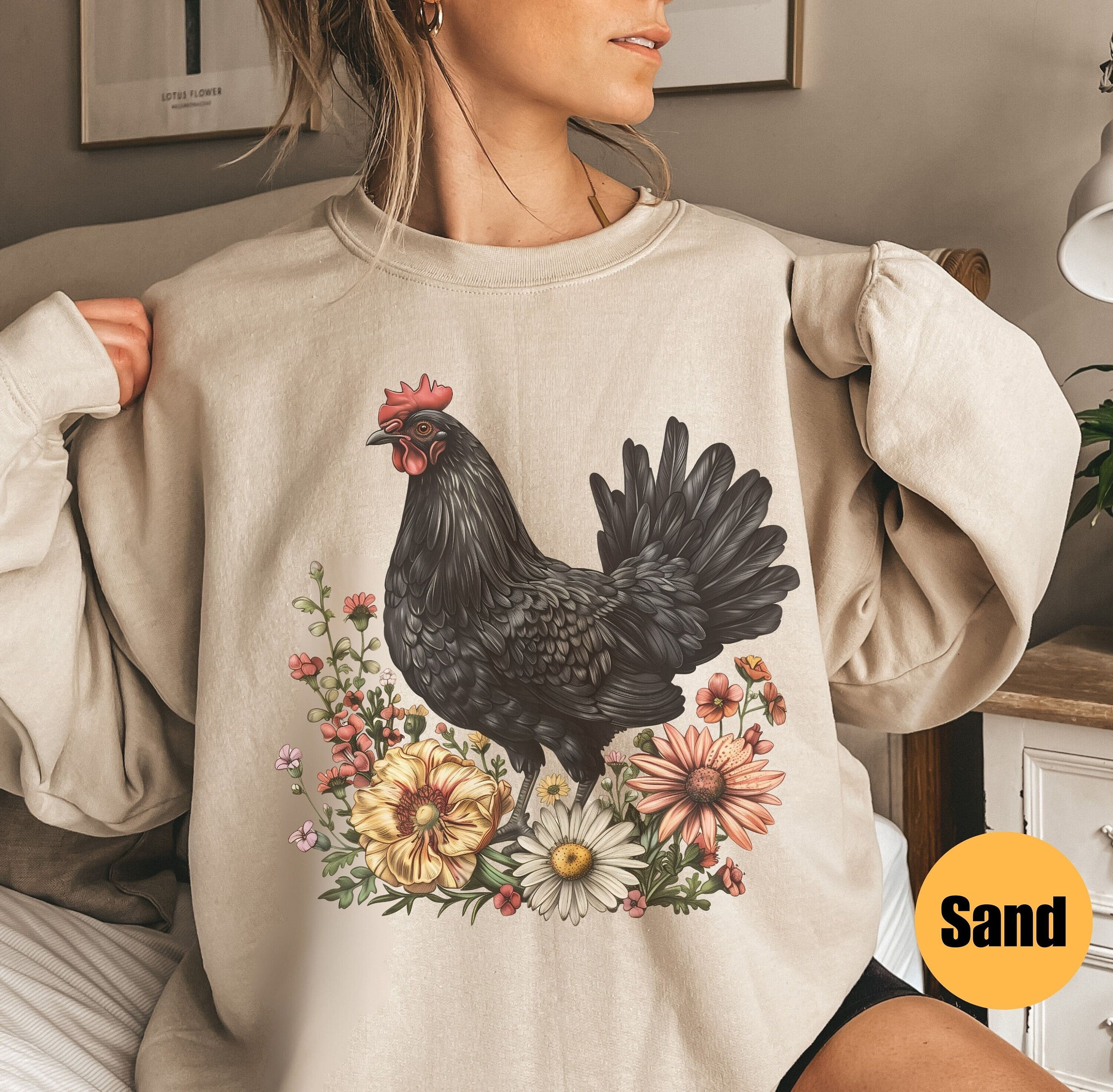 Cottragecore Chicken T-Shirt Farm Animal Shirt Gifts For Farmer ...