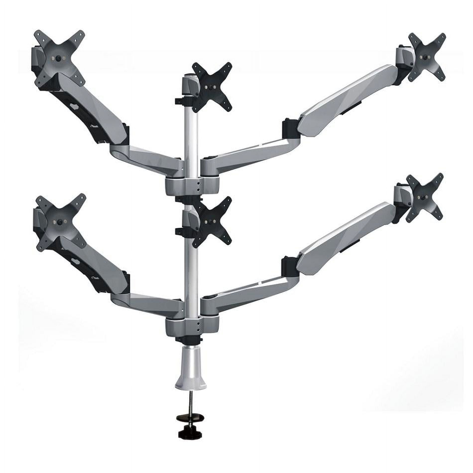 Cotytech Six Monitor Desk Mount Spring Arm (4) Quick Release With 27.6 ...