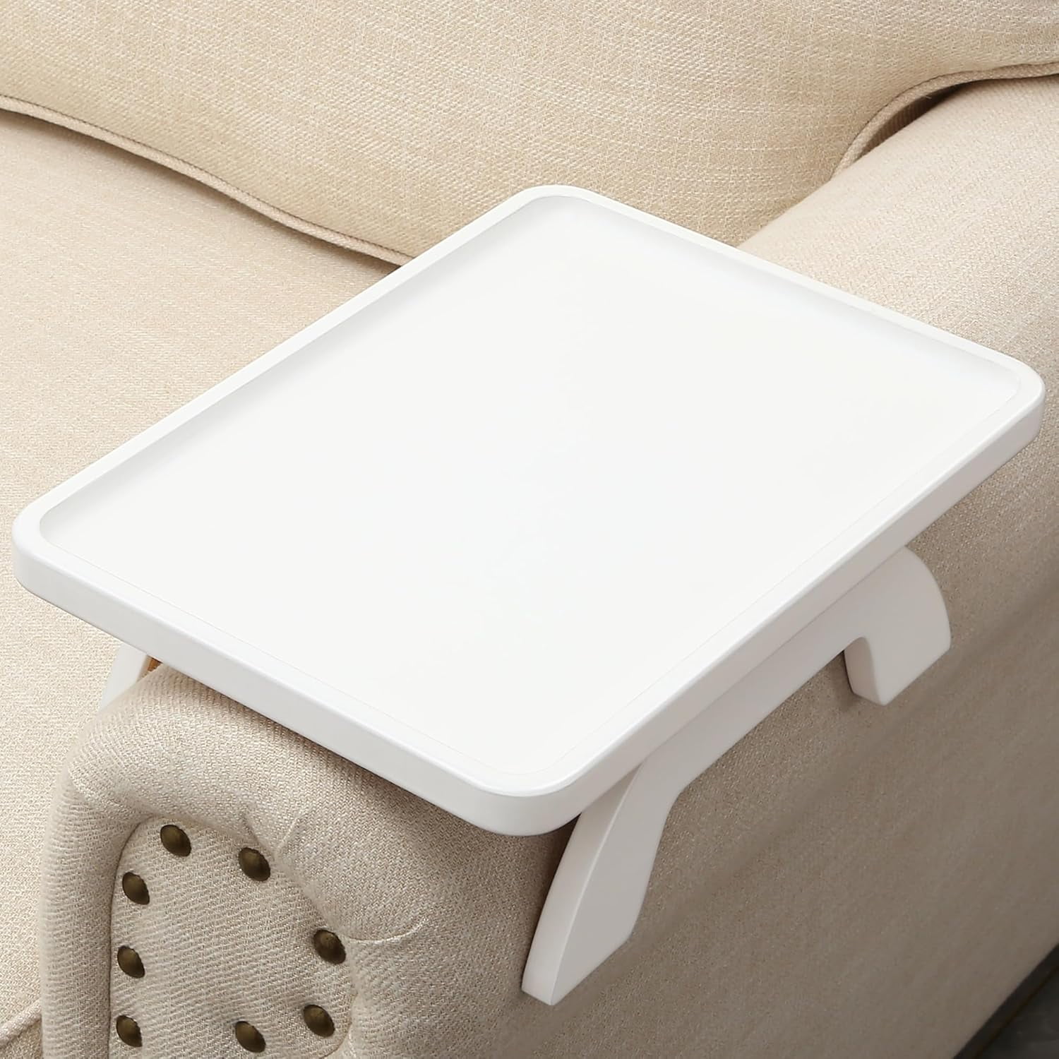 Couch Arm Table,Bamboo Couch Arm Tray Clip on Sofa Armrest,Chair Side ...