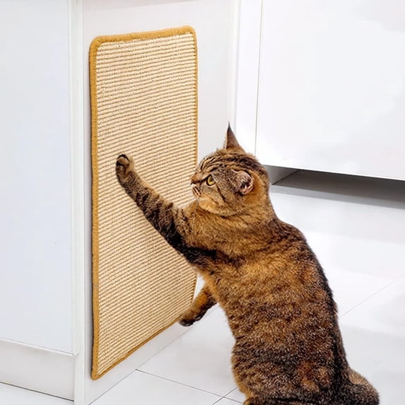 Couch Corner Cat Scratcher, Wooden Sofa Corner Protector with Sisal ...