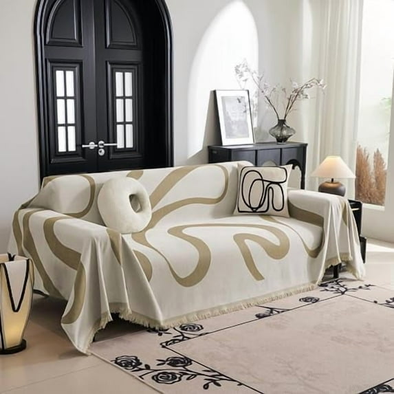 Couch Cover for 3 Cushion Couch Sofa Cover, Super Soft Boho Couch ...